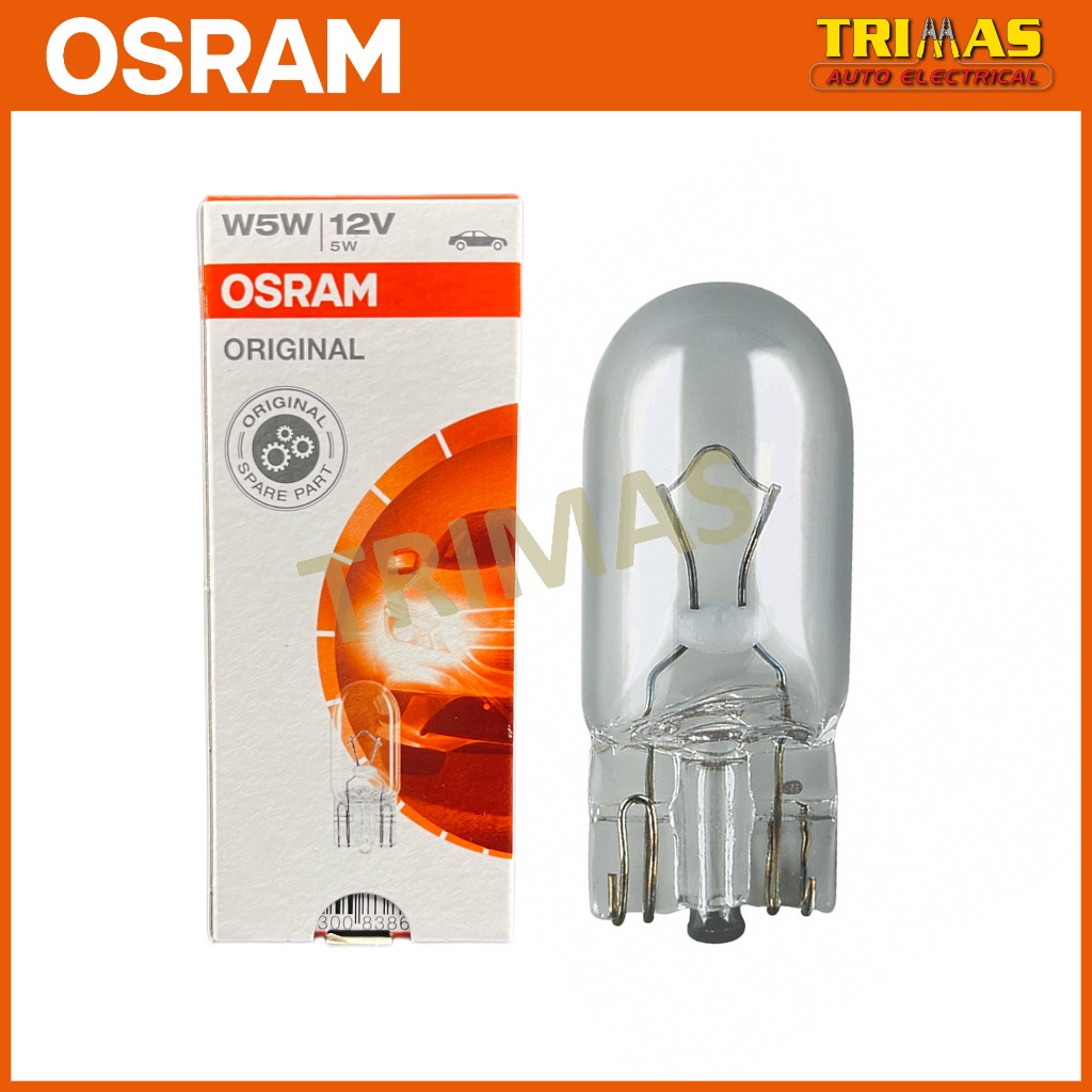 ORIGINAL Osram 4090 T10 12V 5W W5W Car Halogen Bulb Lampu Kecil Tepi ...