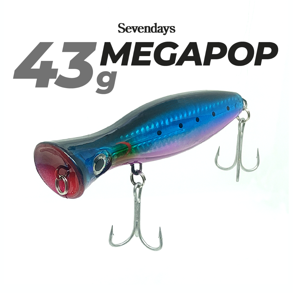 Megapop 43g / 12cm Big Popper Fishing Lure Swim Bait Wobbler Floating ...
