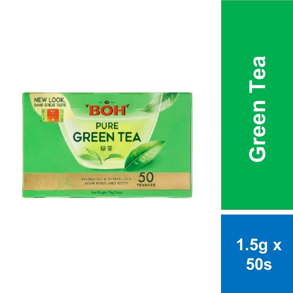 Boh Double Chamber Pure Green Tea 1.5g x 50s | Shopee Malaysia