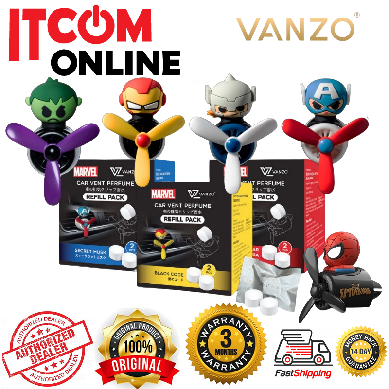 VANZO MARVEL SERIES CAR VENT PERFUME 4G 2PCS AIR REFRESHENER | Shopee ...