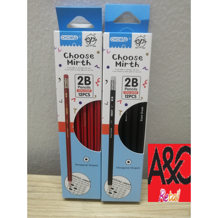 Chomir EXAM 2B PENCIL (12pcs/Box) | Shopee Malaysia