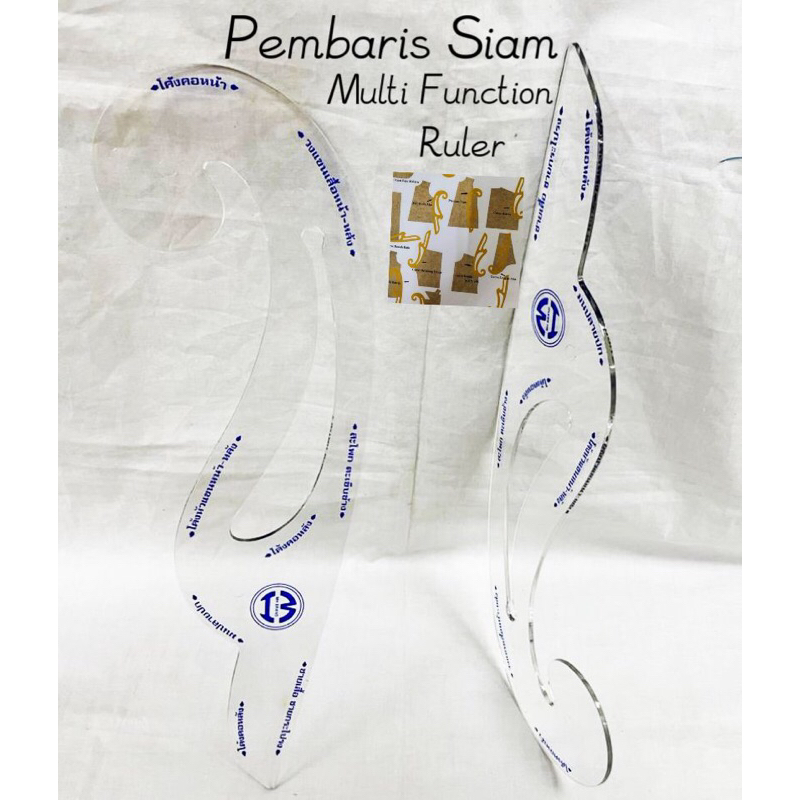 Pembaris Siam/Versi Baru Dual/Ruler Baju/Senang Pakai/Pembaris Lengkung ...