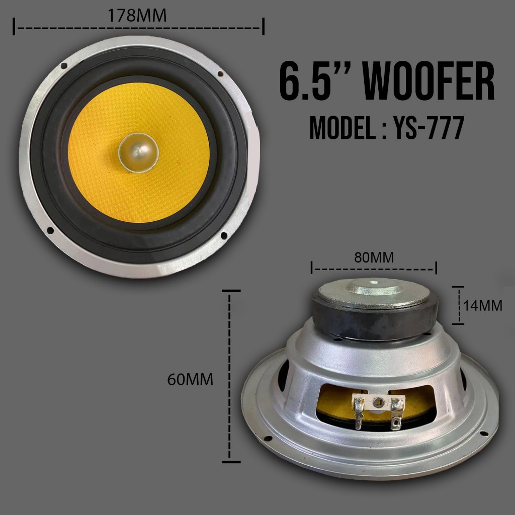 (SEBIJI / PER UNIT) YS-777 6.5" 80Watt Woofer Driver Speaker Driver ...