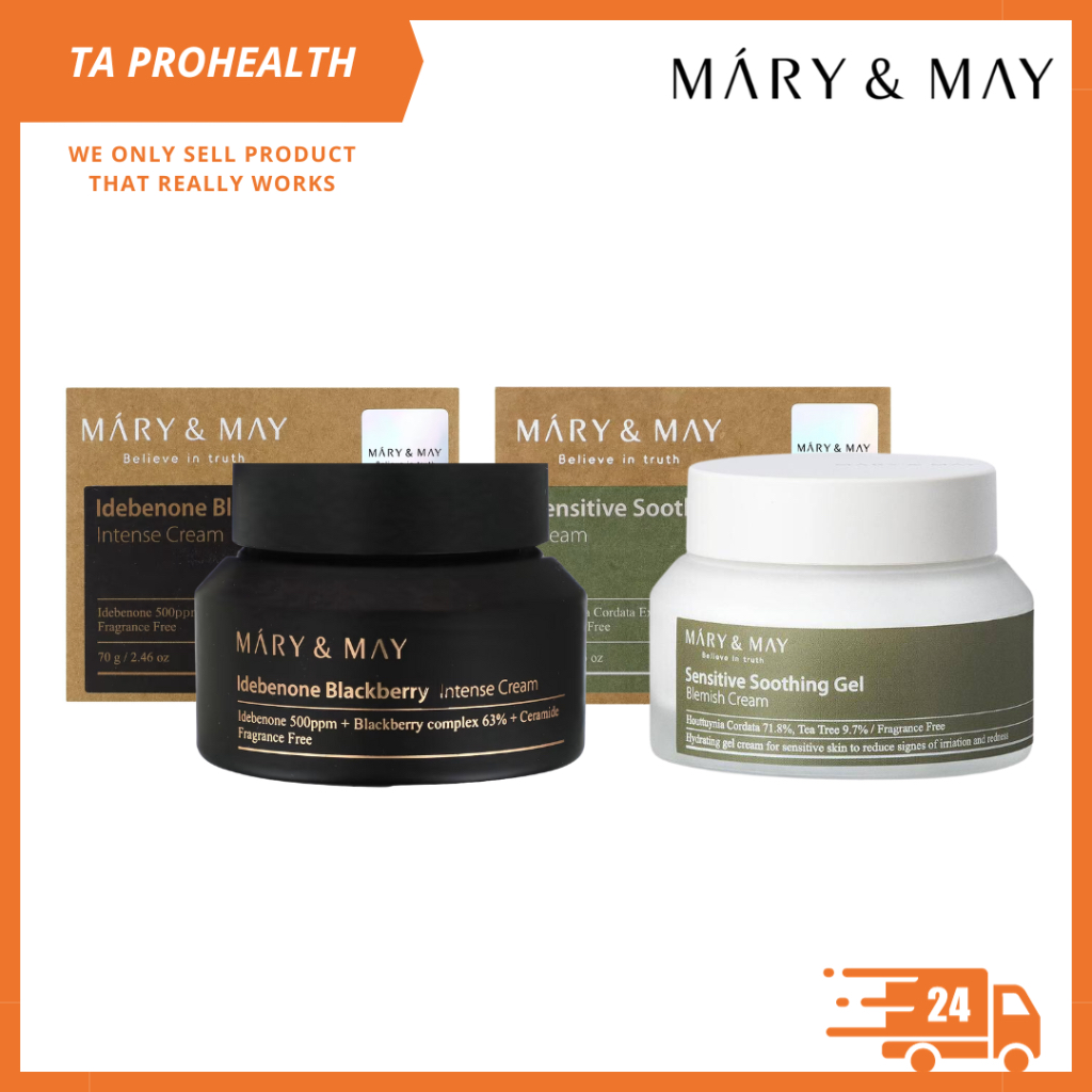 Mary & May Sensitive Soothing Gel Cream 70g / Idebenone Blackberry ...