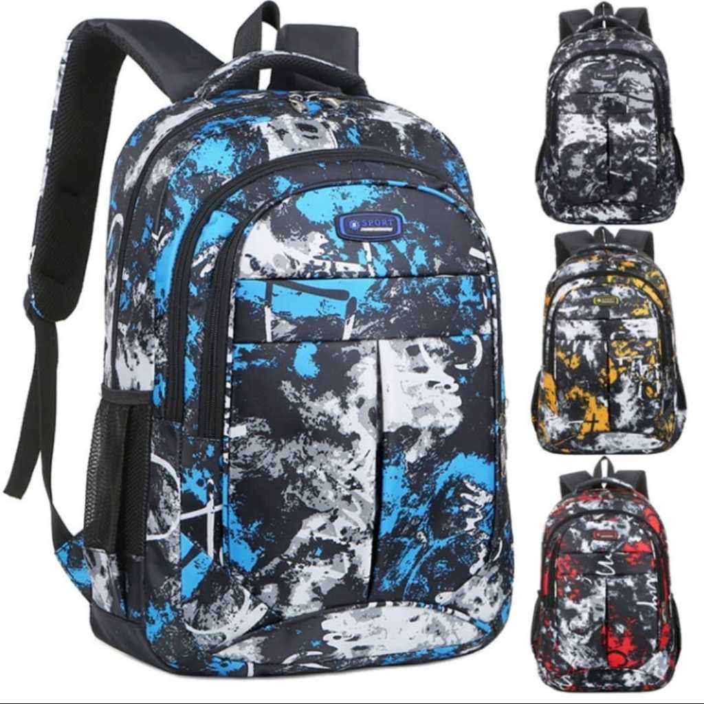 JMALL SPLASH BAG Army Nylon Primary Secondary School Bag Kids Backpack ...