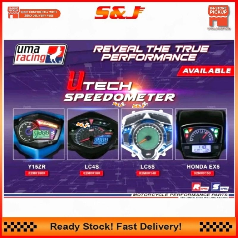 UMA RACING LC135 V1 LC5S V2 V3 V4 V5 V6 V7 Y5 Y15ZR V1 EX5 DREAM DIGITAL METER ASSY UTECH ...