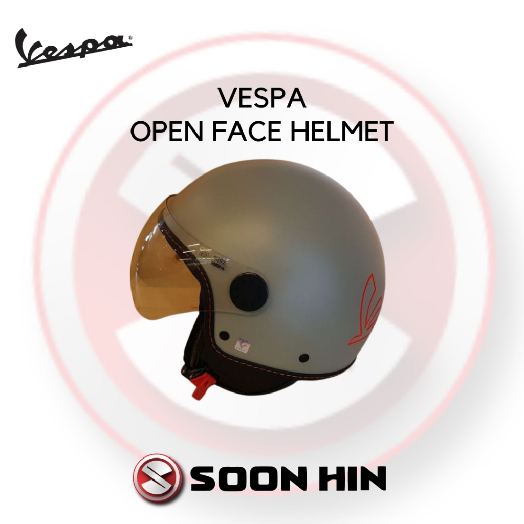 [ READY STOCK ] VESPA HELMET Open face Helmet Vespa Original | Shopee ...