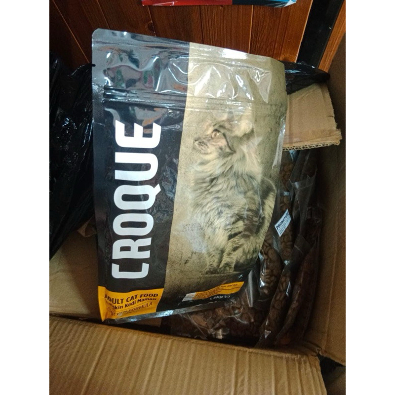 Makanan Kucing Croque / Croque Cat Food Adult Chicken 1.5kg | Shopee ...