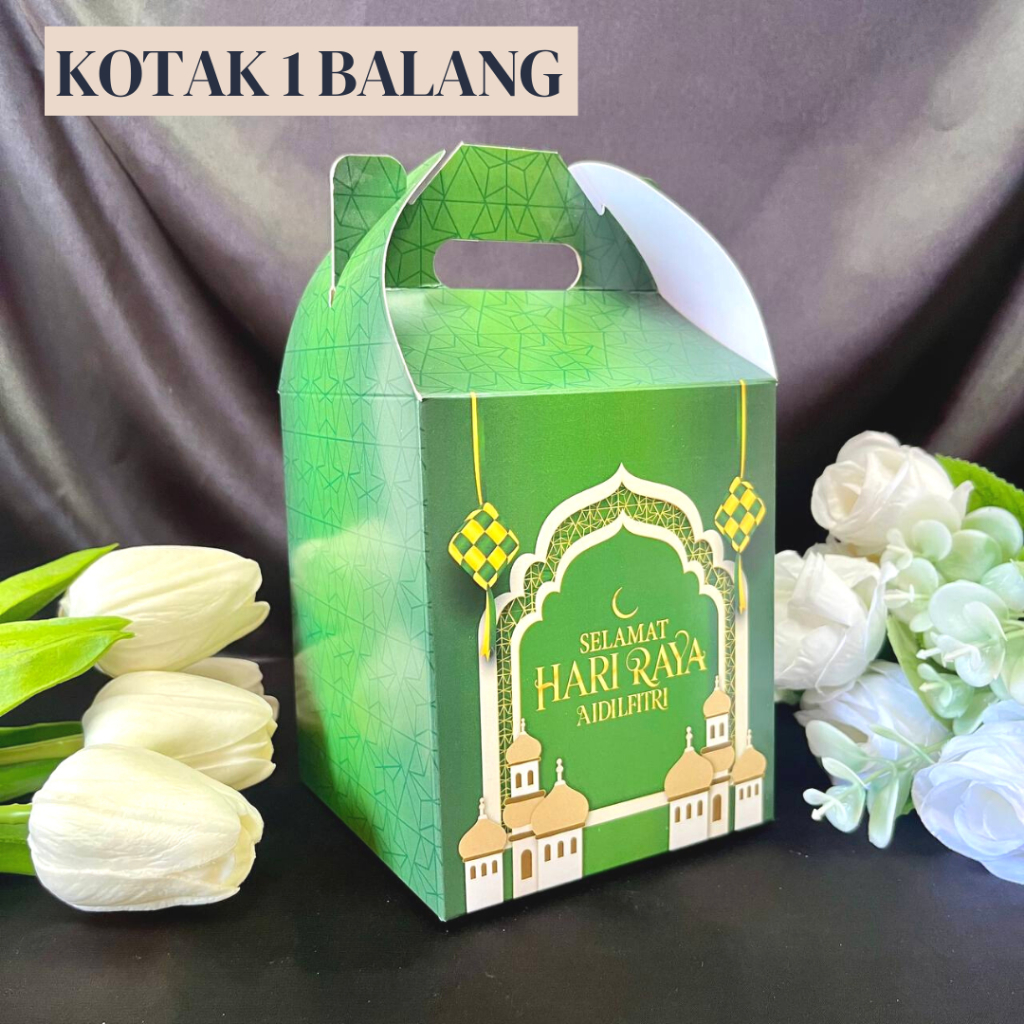 [NEW ITEM] 1 PCS HARI RAYA GIFT BOX/Kotak Balang Kuih Raya/AIDILFITRI ...