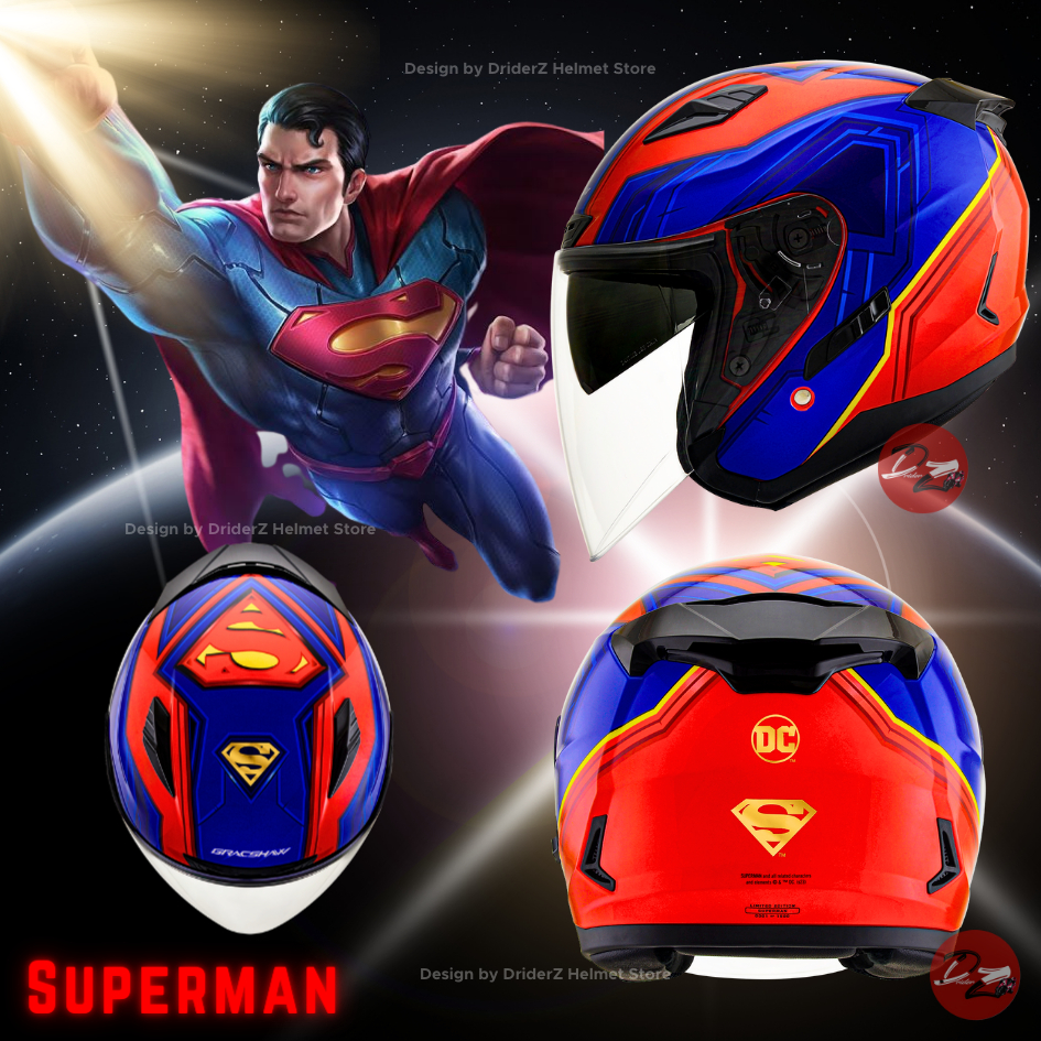 [SOLD OUT] Gracshaw Gennex G535 DC Helmet Limited Edition Superman ...