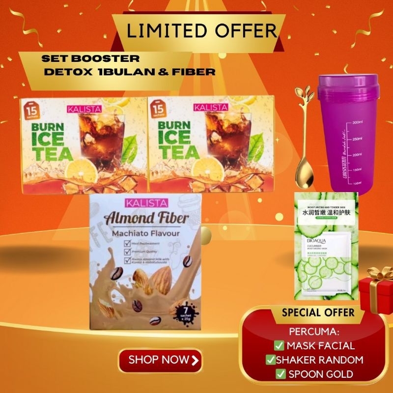 Kombo Burn Ice Tea dan Almon Fiber Kalista | Shopee Malaysia