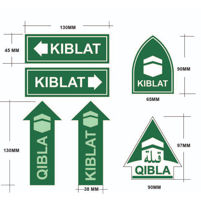Kiblat sign, qibla sign, papan tanda kiblat | Shopee Malaysia