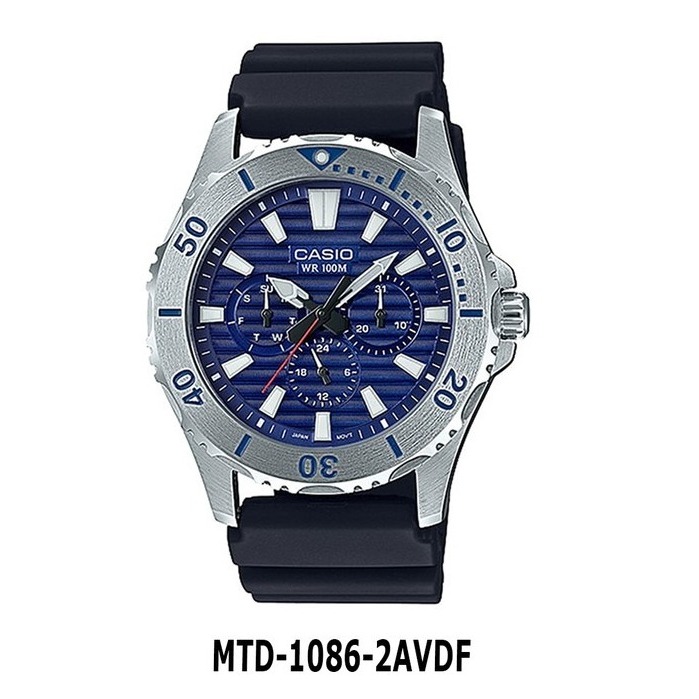 CASIO MTD-1086 MEN'S MARINE SPORTS DIVER QUARTZ MULTIFUNCTION DAY DATE ...