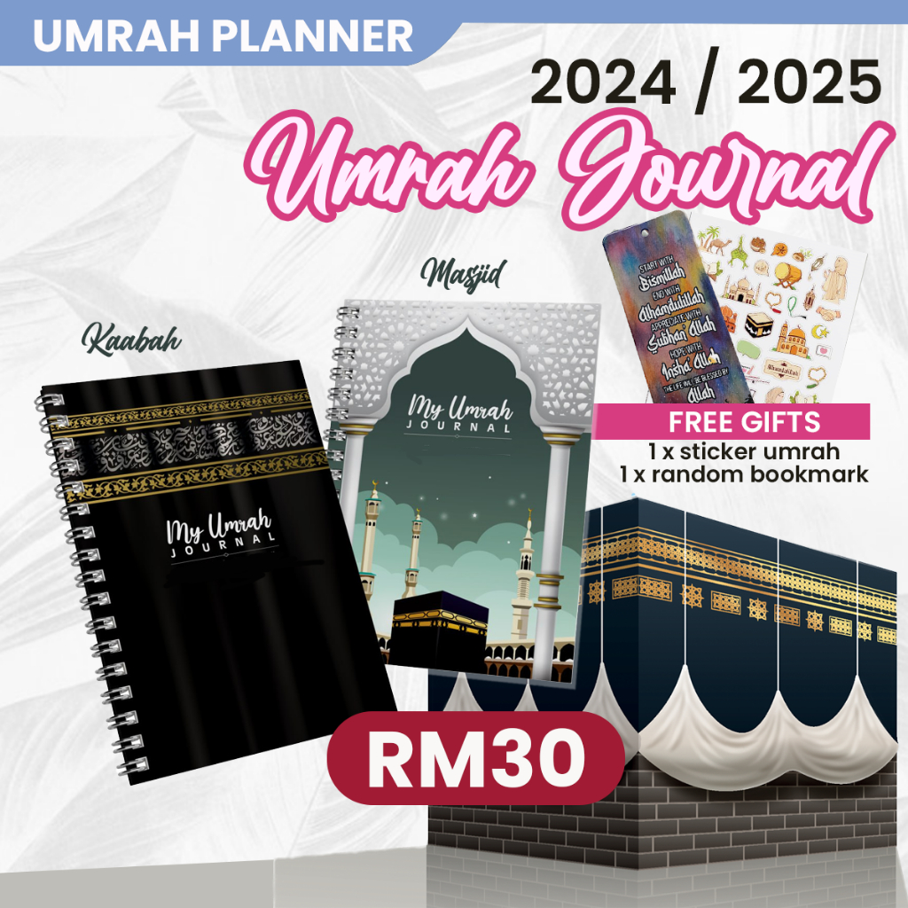 Planner Umrah Ziarah Mekah Madinah Umrah Journal Panduan Mengerjakan ...