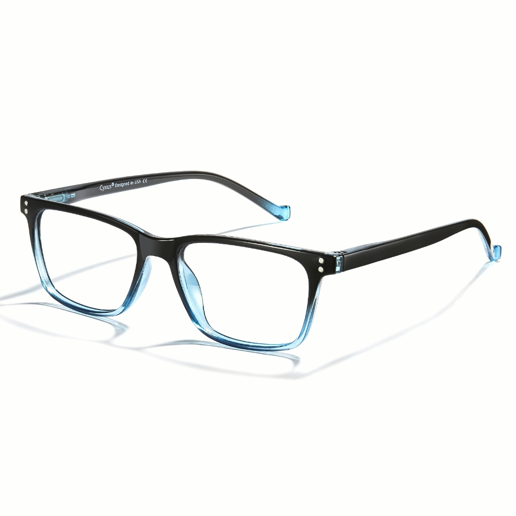 Cyxus Anti Blue Light Computer Glasses Magnification Glasses Black-Blue ...