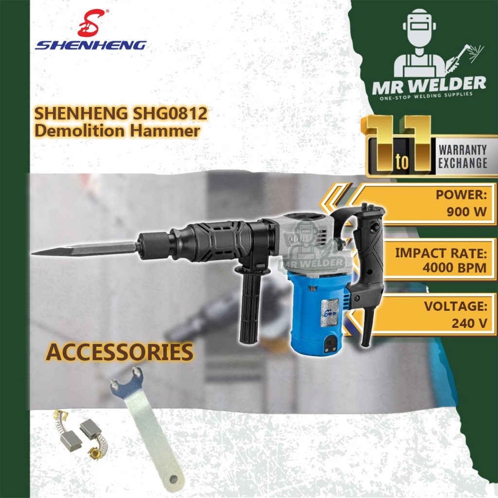 SHENHENG 900W SHG0812 Demolition Hammer Pick Break Concrete Electric ...