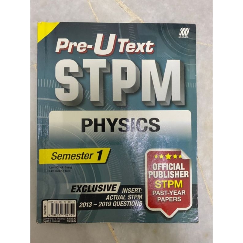 (Second hand) Pre-U Text STPM PHYSICS Semester 1 RM15 *Include ...