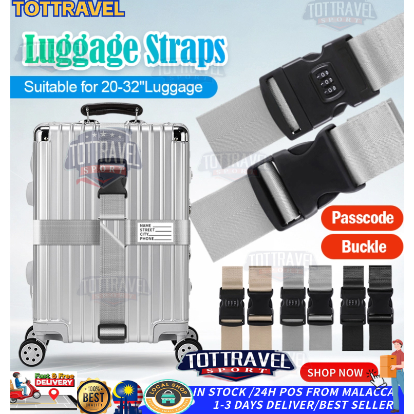 TRAVEL Luggage Strap Adjustable Travel Luggage Strap With ABS Lock Belt ...