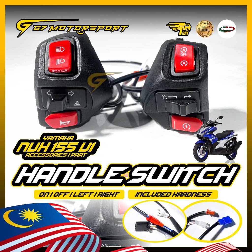 Handle Switch Assy for NVX155 V1 / Aerox 155 V1 On/off (Left / Right ...