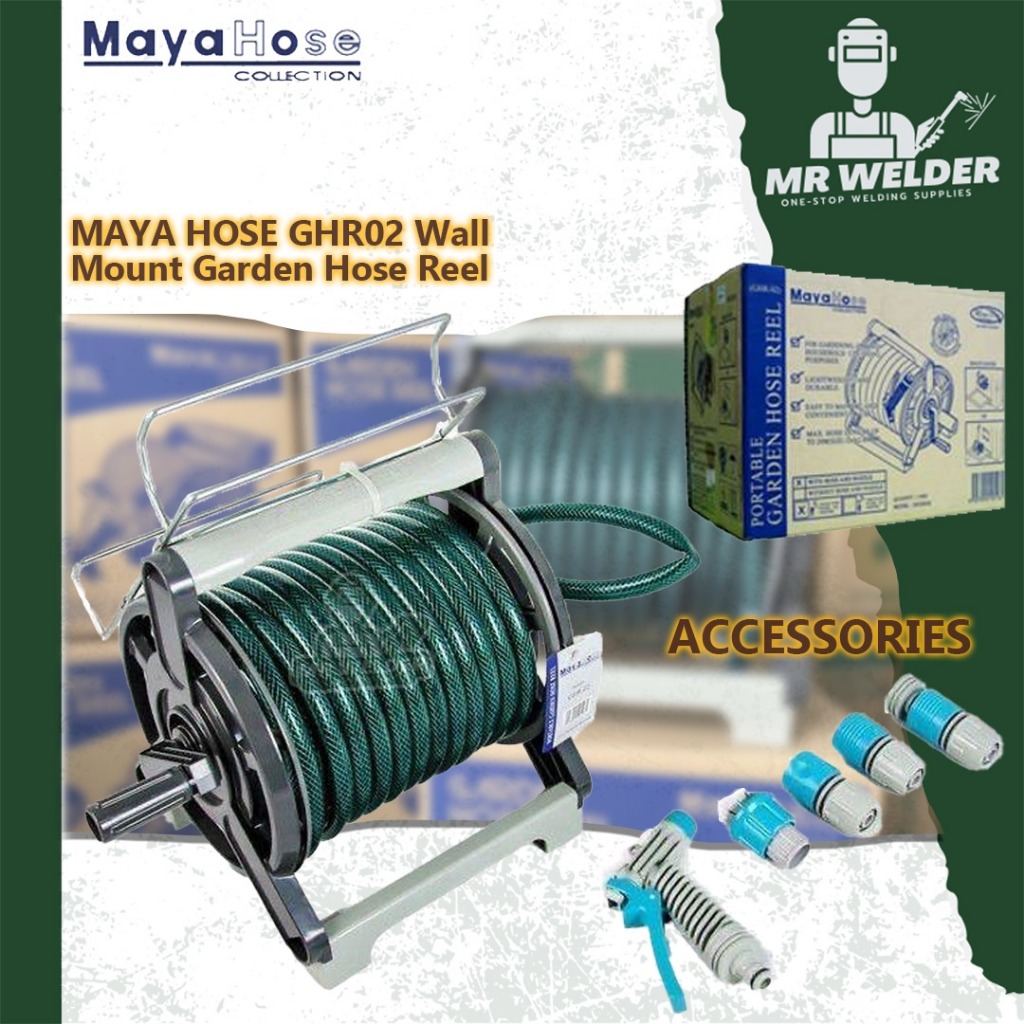 Maya Hose Reel DG20206 20 Meter Portable Garden Hose Reel Set Hose Pipe ...