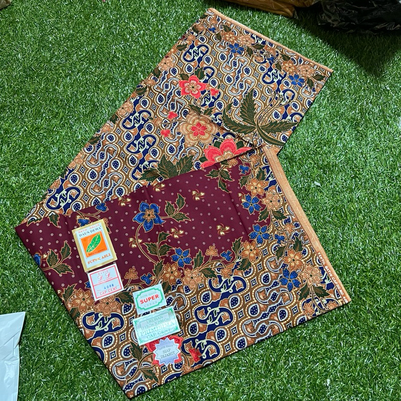Kain Batik DAUN DEWA Original Indonesia Siap Jahit Kain Batik Jawa Batik Terengganu Tiga ...