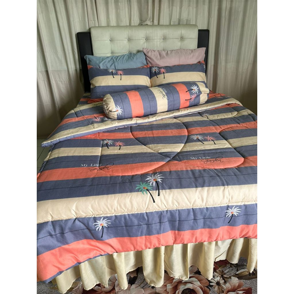 Cadar &Selimut All Size Cotton Fitted Bedsheet&Comforter Set / Cadar ...