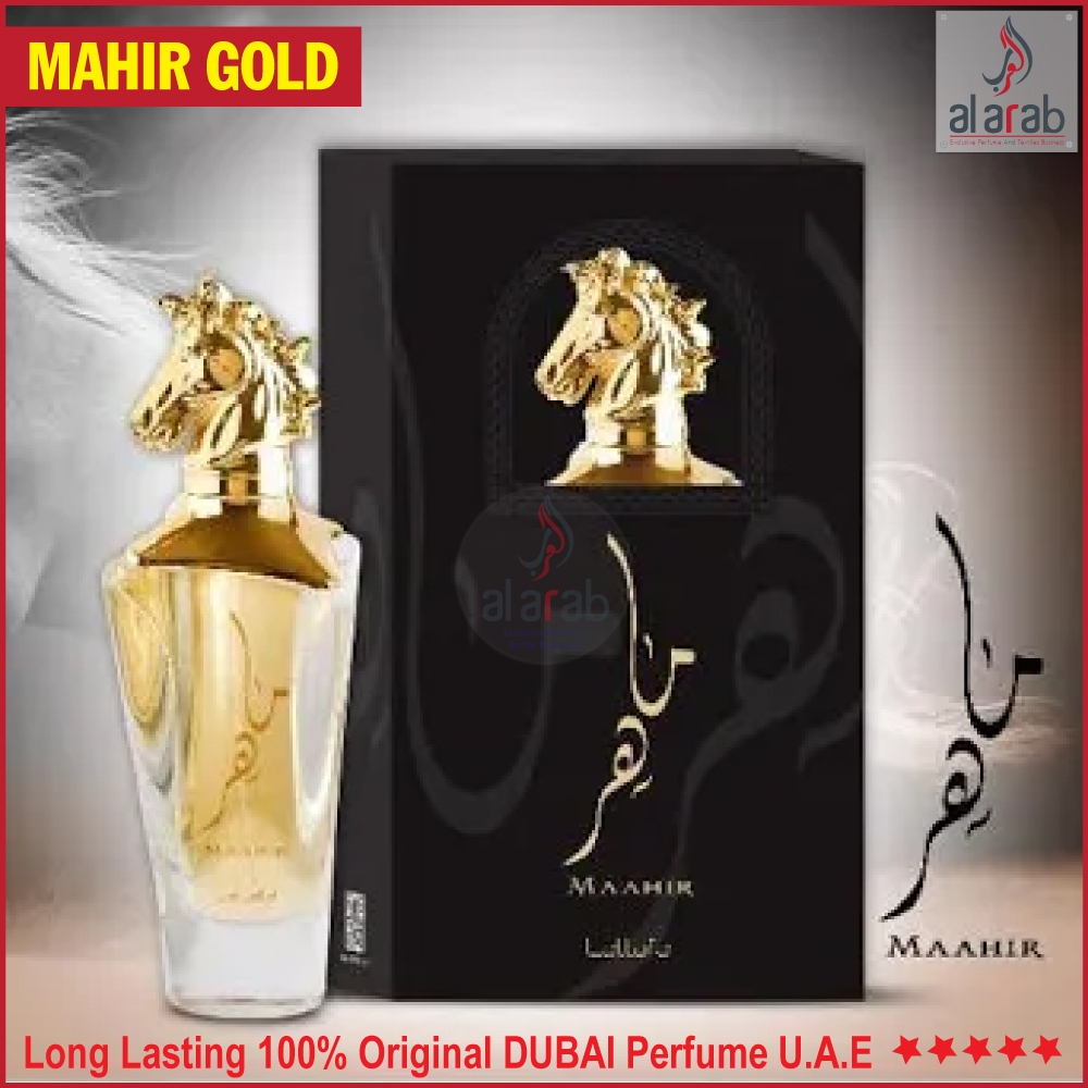 Mahir Gold By Lattafa EDP Perfume for Men & Women Unisex Perfume 100ml ...