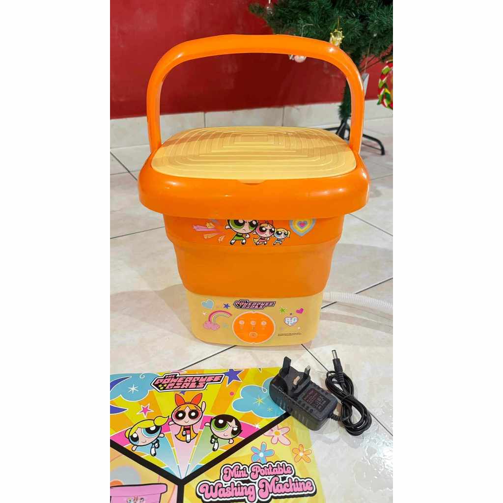 Powerpuff Girls Mini Foldable Wahing Machine 4.5L Orange | Shopee Malaysia