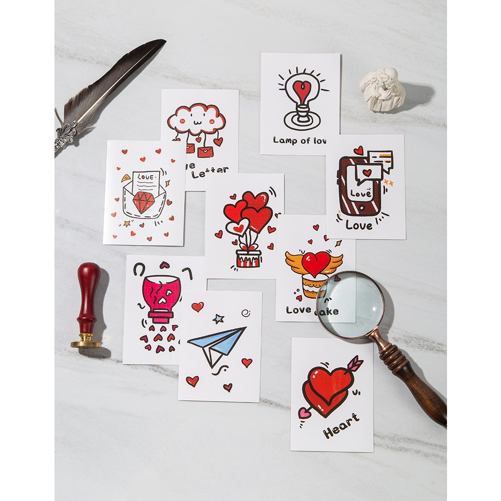 (Card 1) Cute Creative Love Heart Greeting Card Best Wishes Gift ...