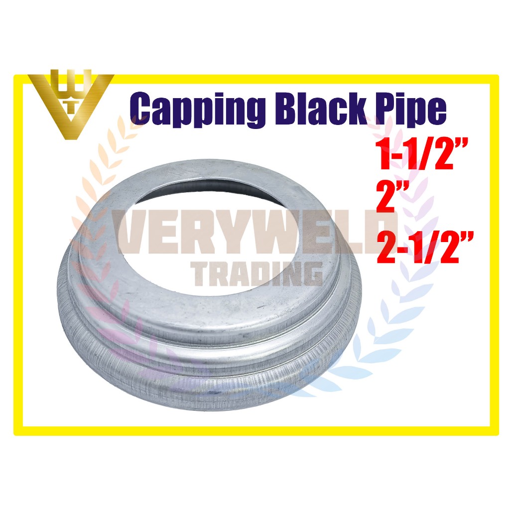 VERYWELD Black Pipe Round Capping Tapak / Round Leg Capping / Round ...