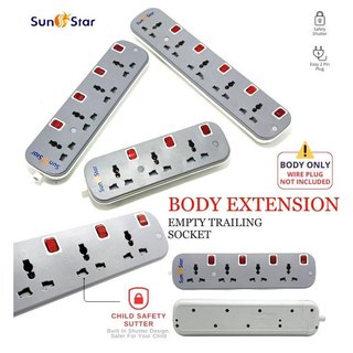 Sunstar SOCKET BODY ONLY 3/4/5 Way Trailing Extension Socket Extension ...