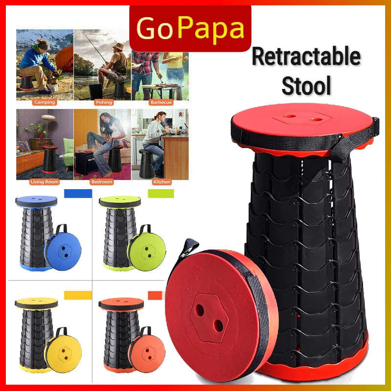 Telescopic Retractable Chair Folding Extendable Stool Portable Outdoor ...