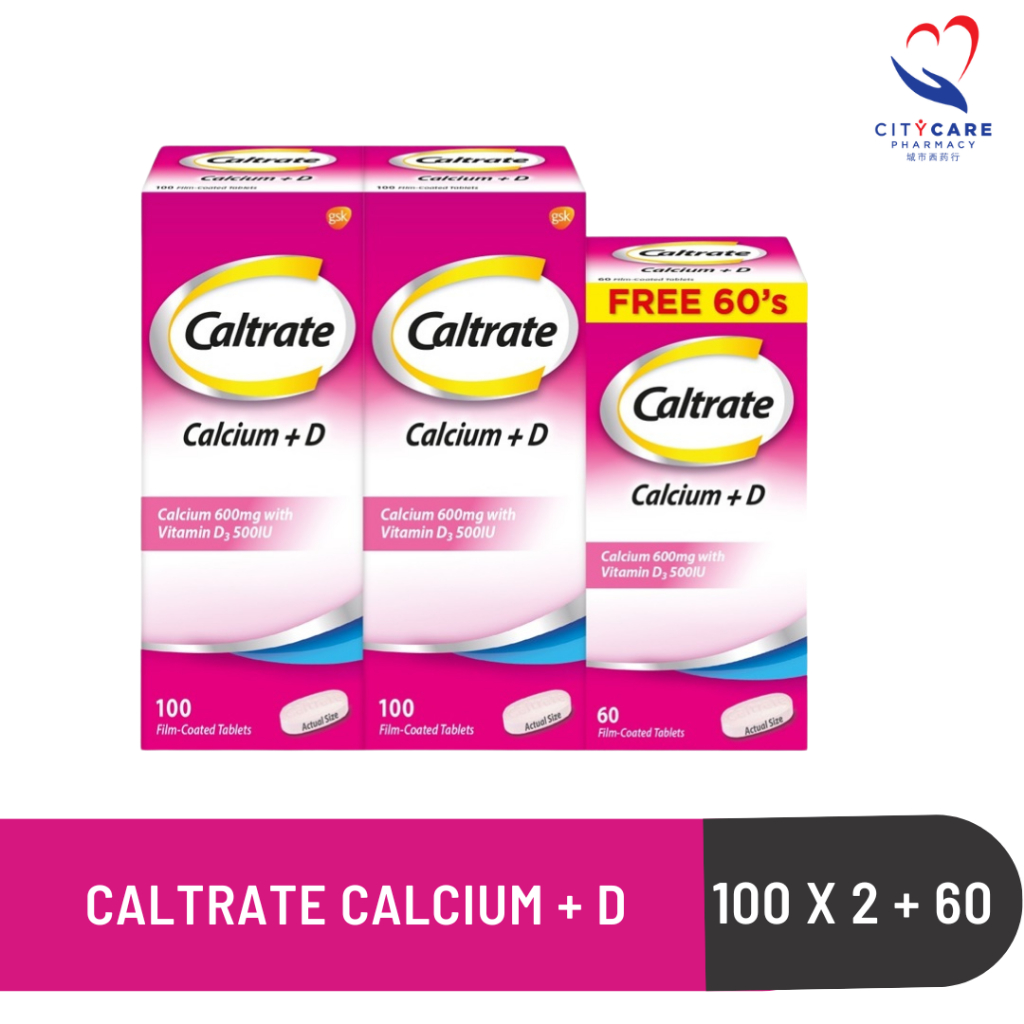 [Exp date : 3/2026] Caltrate Calsium + D 100's x 2 + 60 | Shopee Malaysia