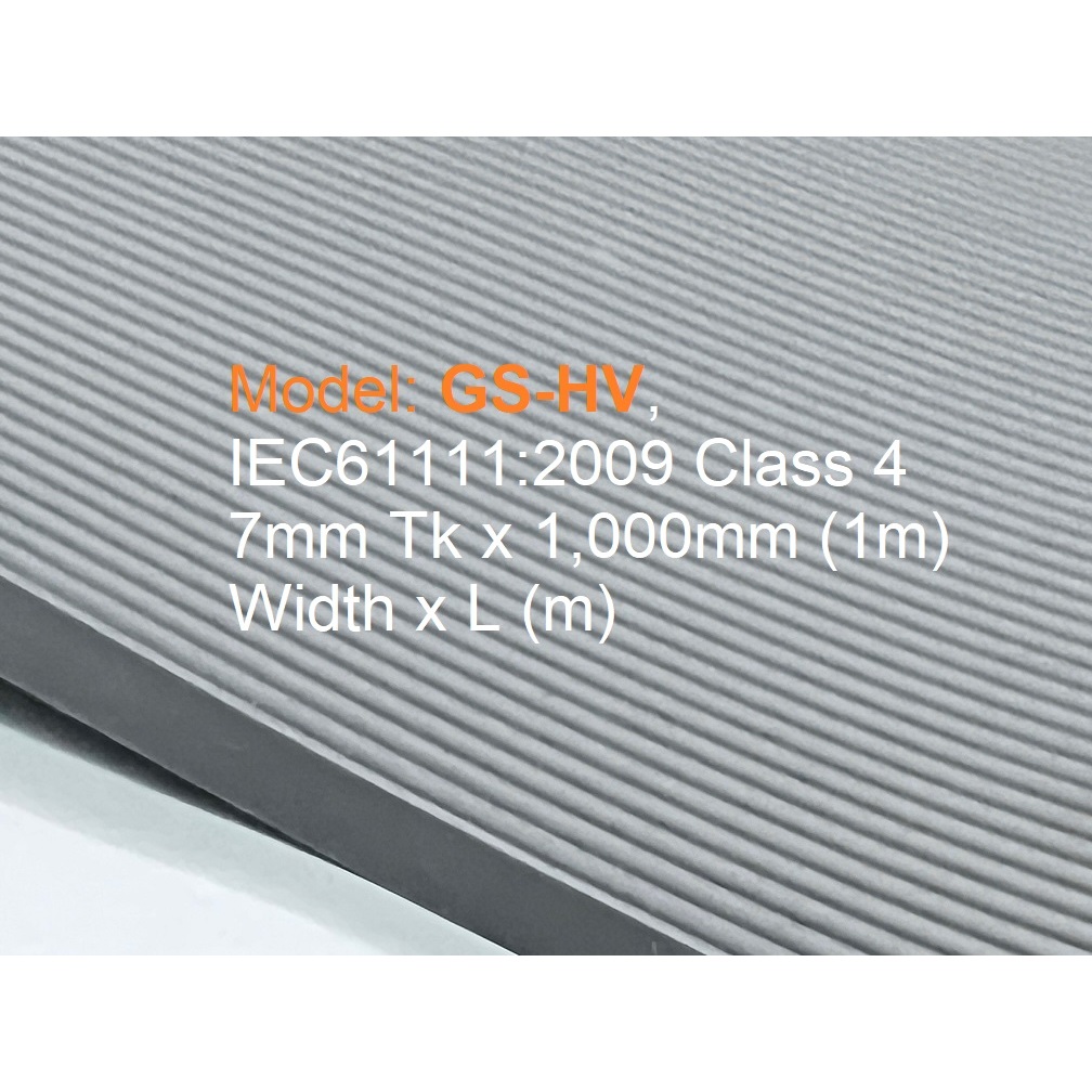 High Voltage Electrical Insulation Mat, 7mm x 1m x 2.5m, Corrugated ...