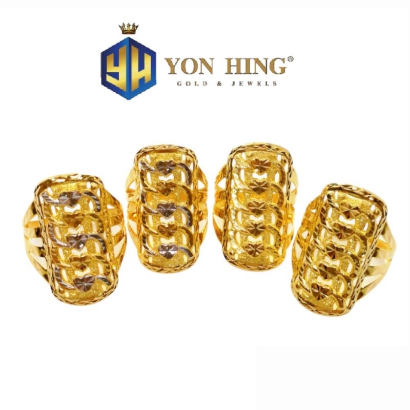 Cincin Coco Datin Love 1C & 2C Emas 916 Yon Hing | Shopee Malaysia