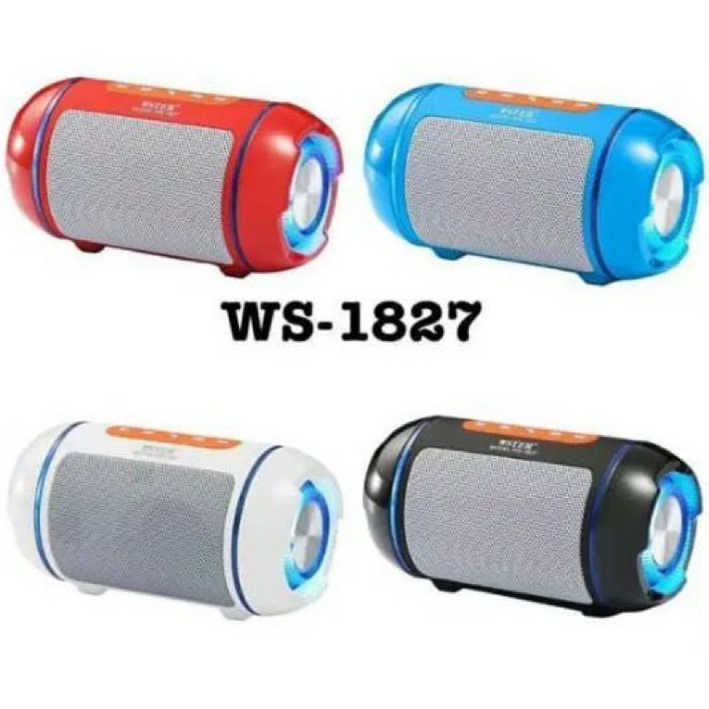 WSTER WS-887 /1827 WIRELESS SPEAKER PORTABLE BLUETOOTH & FM RADIO ...