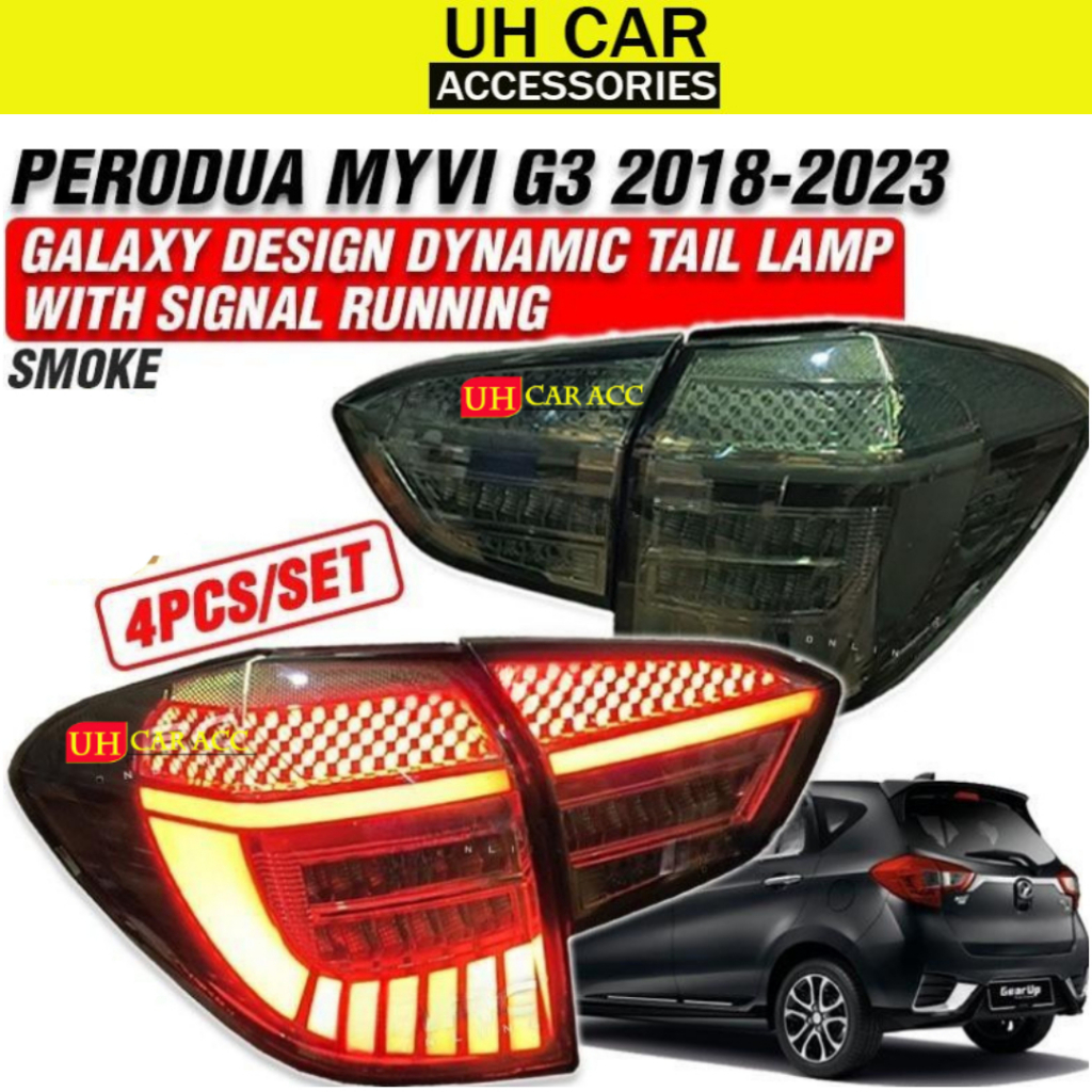 PERODUA MYVI G3 2018 - 2023 GALAXY DESIGN DYNAMIC TAIL LAMP TAILLAMP ...