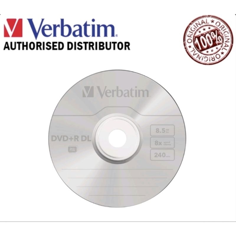 Verbatim DVD+R DL RW 8.5GB 8X 240min (10 pcs) | Shopee Malaysia