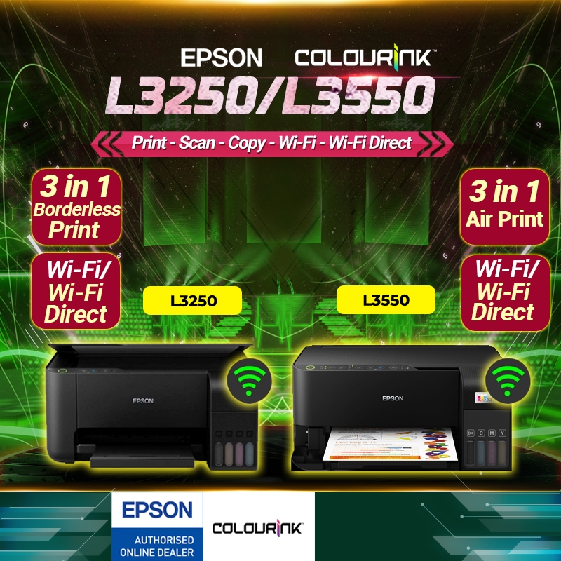 Epson L3250 L3550 A4 3-in-1 Refill Ink Tank Wi-Fi Printer with Original ...