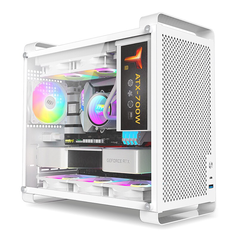 METALFISH G5 MAX Computer Case Gaming PC Chassis Support MATX/ITX 24.5 ...