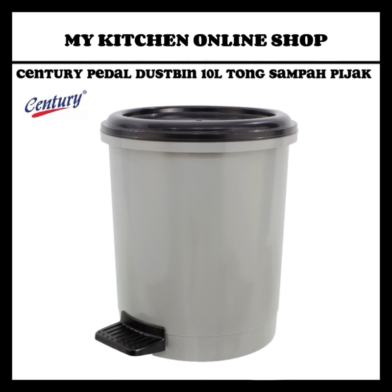 Century Pedal Dustbin 10L Tong Sampah Pijak Trash Bin StepBin 1018 ...