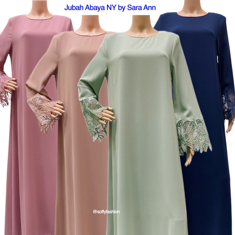 ABAYA JUBAH NY BY SARA ANN MUSLIMAH DRESS FASHION RAYA 2024 COLLECTION ...