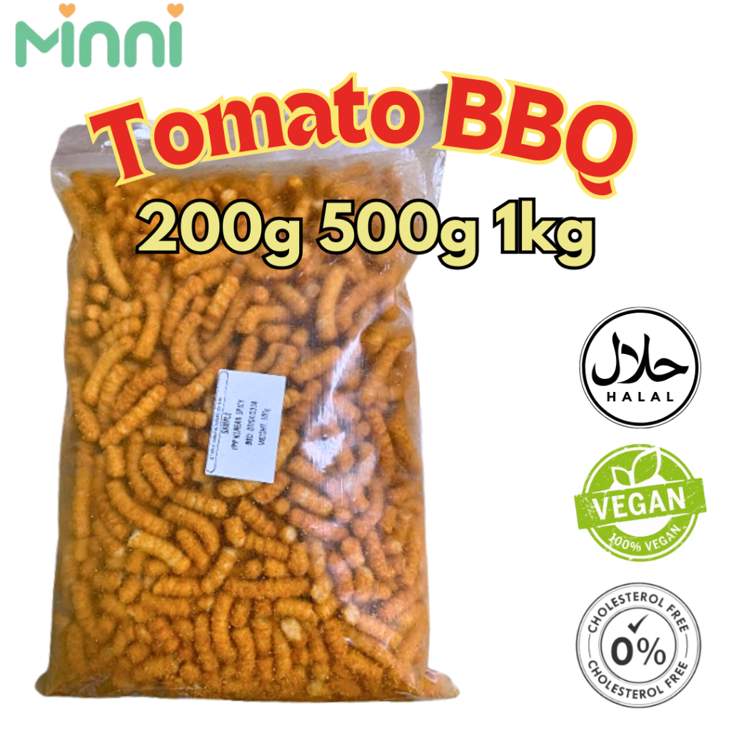 200G/ 500G / 1KG Minni HALAL Yellow Pea Puff - Tomato Flavor Baked ...