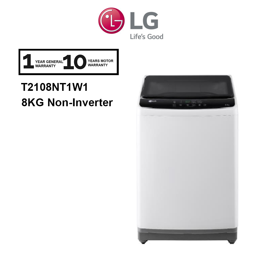 LG 8KG / 9KG Top Load T2109NT1G1 (Grey) / T2108NT1W1 (White) Washer ...