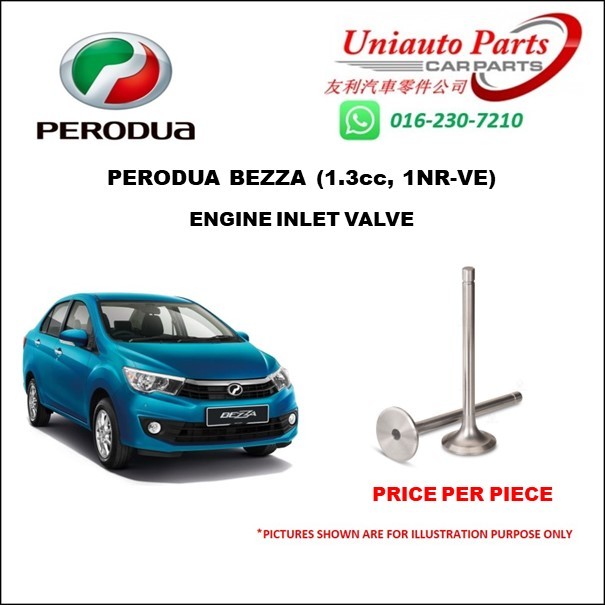 PERODUA BEZZA (1.3cc, 1NR-VE) ENGINE INLET VALVE | Shopee Malaysia