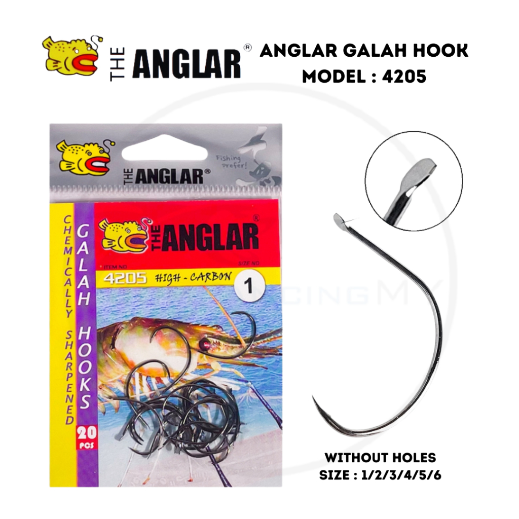 The Anglar Galah Hooks Model 4205 4206 4208 4209 Mata Kail Udang Galah ...