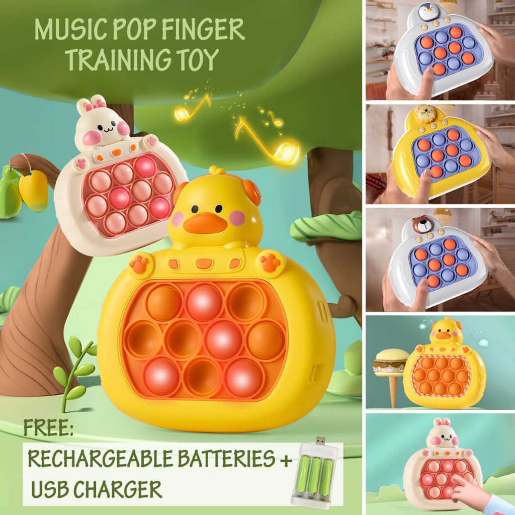 Baby Kids Quick Push Toy Pop It Fidget Speed Challenge Bubble Game ...