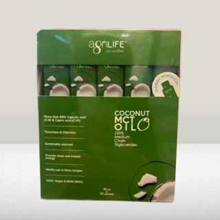 AGRILIFE COCONUT MCT OIL 100% MEDIUM CHAIN TRIGLYCERIDES 30 SACHETS ...