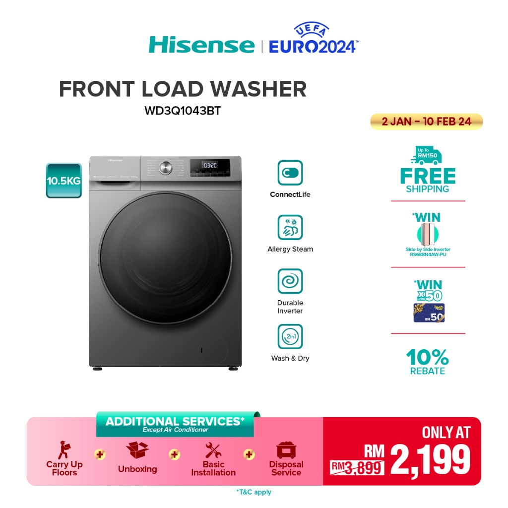 [FREE Installation] Hisense 2 in 1 Front Load Washing Machine & Dryer ...