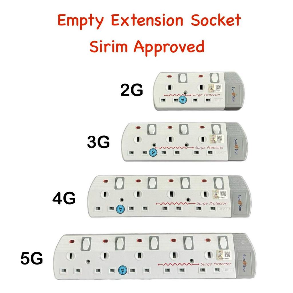 Sunstar Sirim Socket Body Only 2 3 4 5 Way Trailing Extension Socket Diy Extension Socket